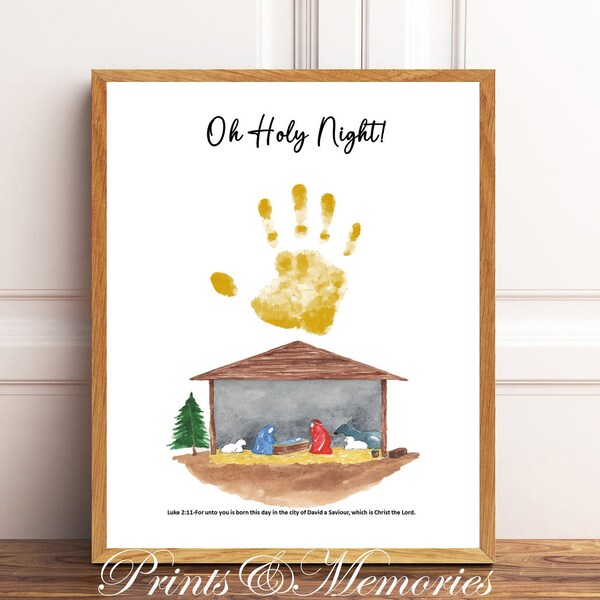 Nativity Handprint Art - Etsy
