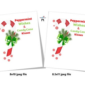 Christmas Handprint Art: Peppermint Candy Cane Craft (digital Download ...