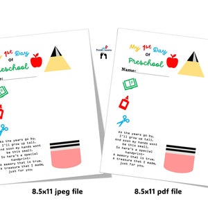 First Day of School Handprint Poem: Keepsake Gift (digital Download) - Etsy