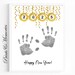 New Year's 2025 Handprint Footprint Art, Baby Toddler Kid Craft, 2025 ...
