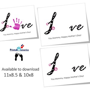 Mother's Day Craft for Kids, Love Handprint, Toddler Craft, Baby ...