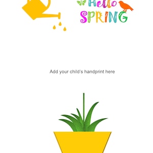 Spring Handprint Craft for Kids, Flower Handprint Art, Printable ...