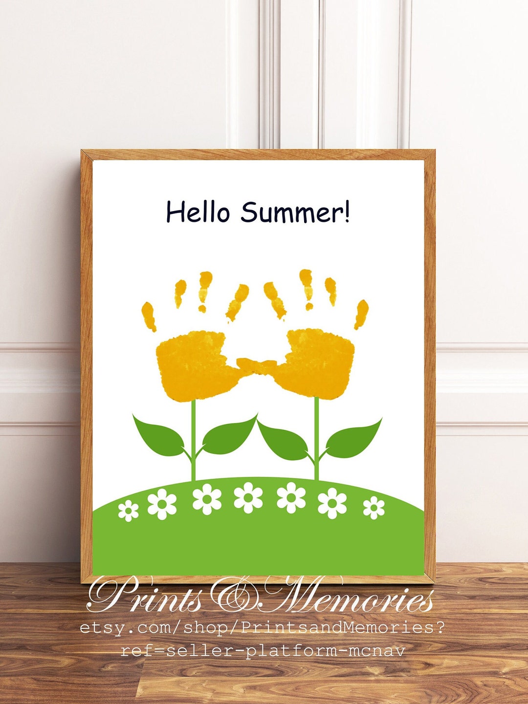 Hello Summer, Flower Handprint Art, Summer Activity for Baby Toddler ...