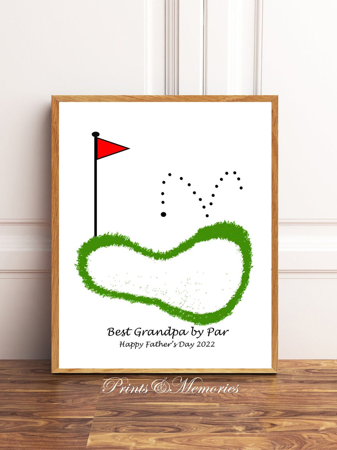 Best Grandpa by Par Golf Footprint Father's Day Gift for - Etsy