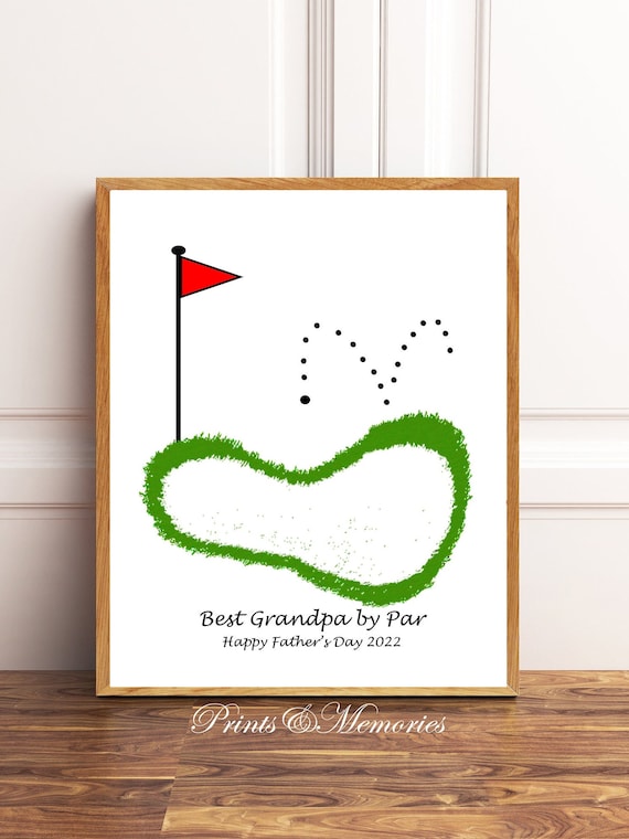 Best Grandpa by Par Golf Footprint Father's Day Gift for | Etsy