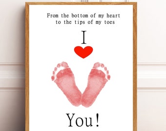 I Love You From the Bottom of My Heart to the Tip of My Toes | Etsy