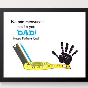 No One Measures up to You, Dad, Tape Measure Handprint Art, Father's ...