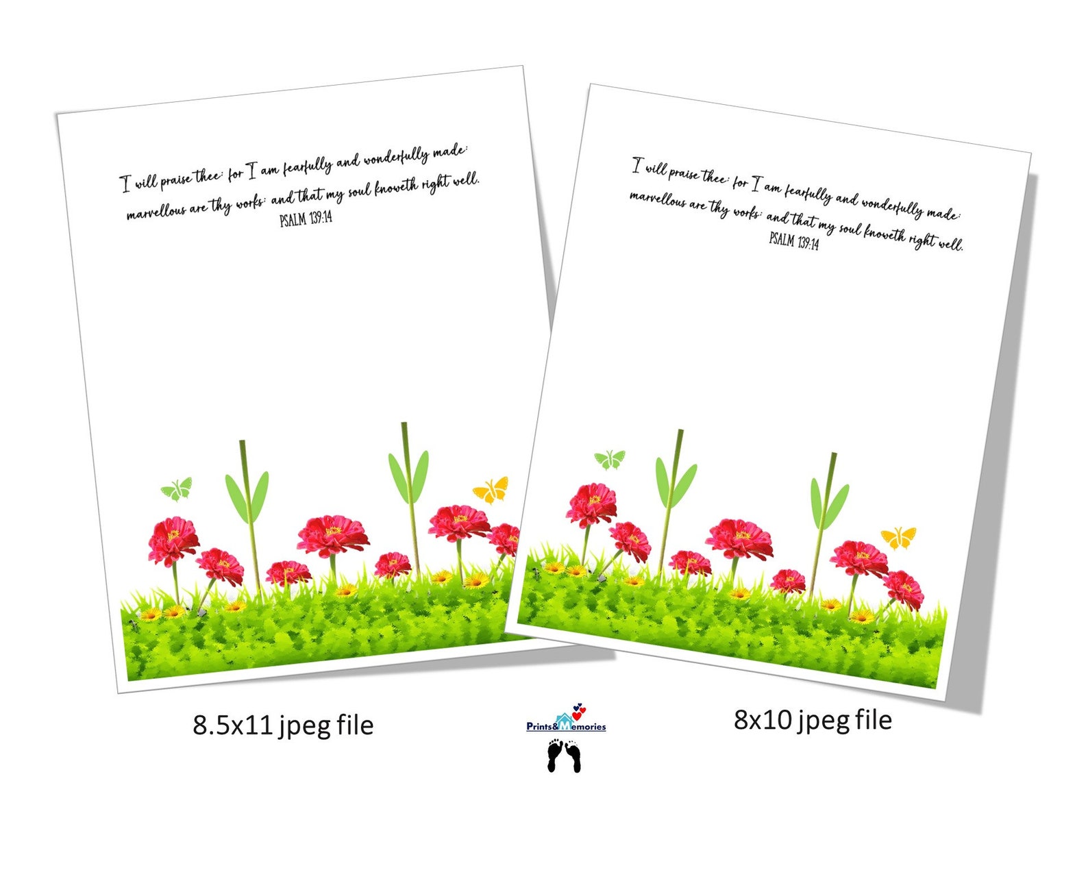 Psalm 139:14, Fearfully and Wonderfully Made, Flower Handprint Art ...