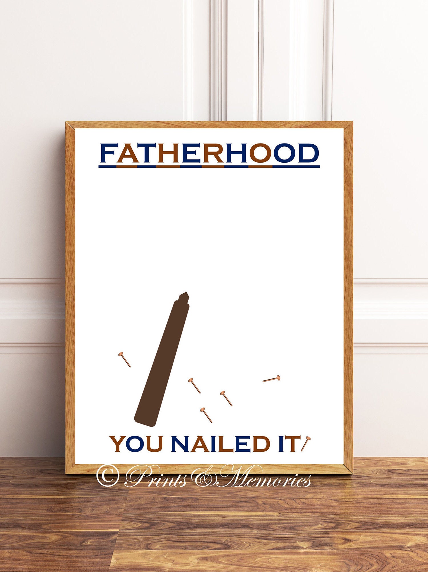FATHERHOOD You Nailed It Digital Print Happy Father's | Etsy