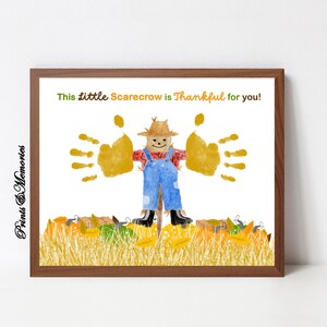 Scarecrow Handprint Art: Thanksgiving Fall Craft (digital Download) - Etsy