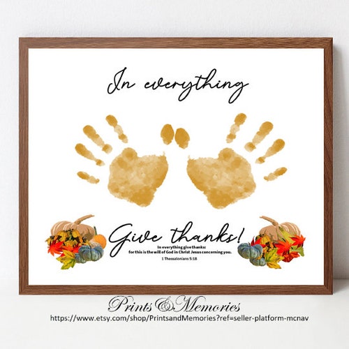 Thanksgiving Handprint Craft Baby Fall Art Preschool Fall - Etsy
