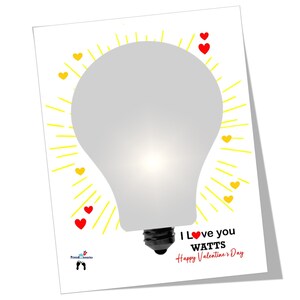 I Love You Watts, Bulb Handprint Art, Valentine's Day Craft for Baby ...