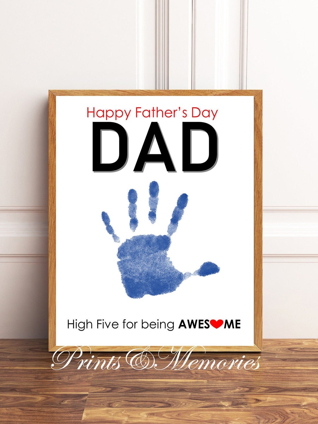 High Five Awesome Dad Happy Father's Day Printable - Etsy