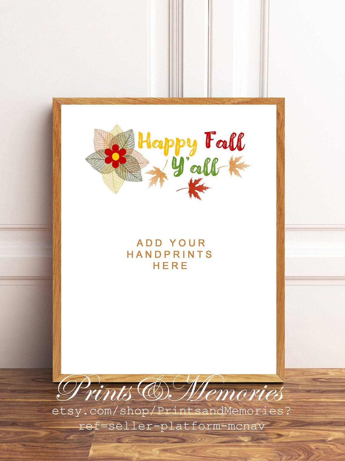 Happy Fall Y'all Handprint Art Fall Handprint Craft for | Etsy