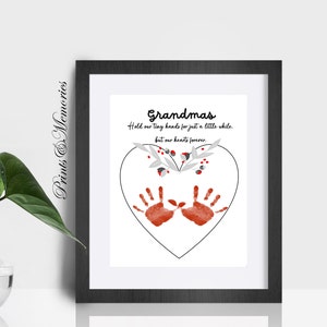 Gift for Grandma, Mother's Day/birthday Gift, Grandma Quote Handprint ...