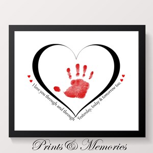 I Love You Through and Through Poem, Valentines Handprint, Footprint ...
