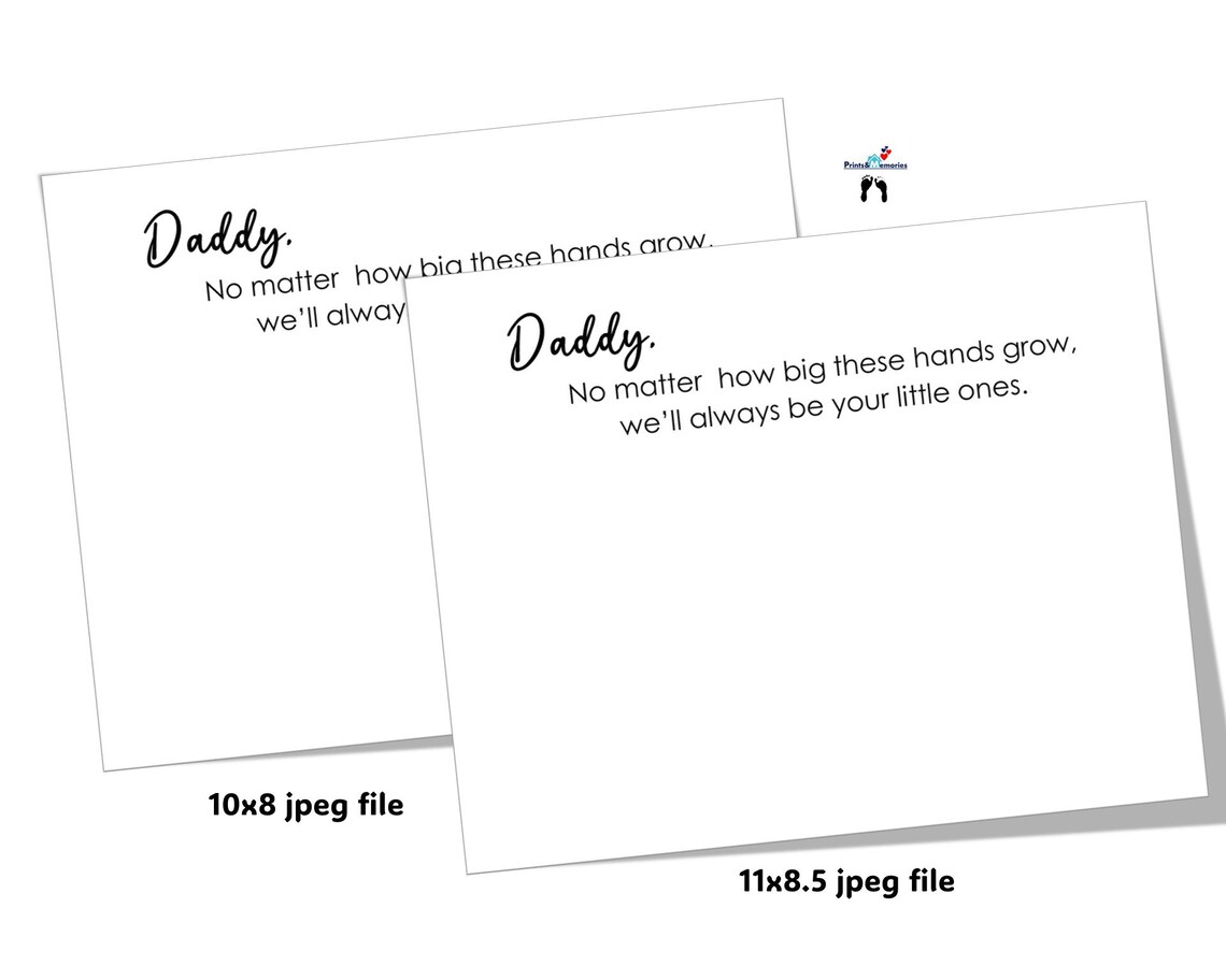 Gift for Daddy, No Matter How Big These Hands Grow, Father's Day ...