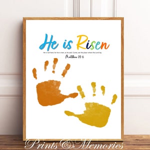 He is Risen, Easter Keepsake, Handprint Art, Happy Easter, Easter Craft ...