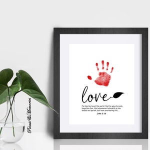 John 3:16, Handprint Art Keepsake, Handprint Footprint Art, Christian ...