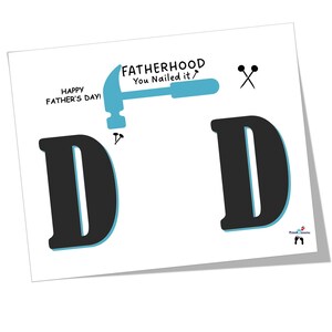 Fatherhood, You Nailed It, Hammer Handprint Footprint Art, Father's Day ...