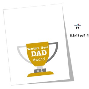World's Best Dad, Trophy Handprint Art, Father's Day Craft, Number One ...