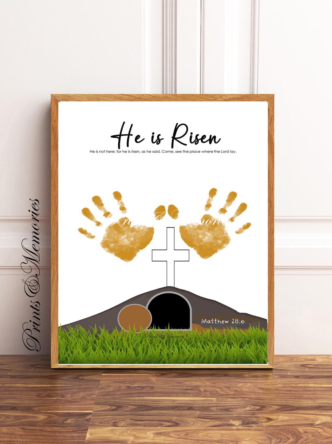 Easter Handprint Art Keepsake, Toddler Art Craft, Easter Gift DIY ...