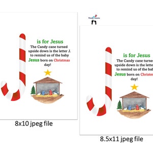 J is for Jesus, Candy Cane Fingerprint Thumbprint Art, Christian ...