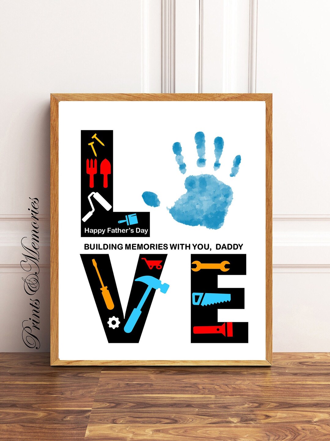 Building Memories With You, Daddy, Construction Handprint Art, Love ...