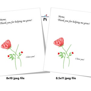 Meme, Thank You for Helping Me Grow, Mother's Day Handprint Art, Flower ...