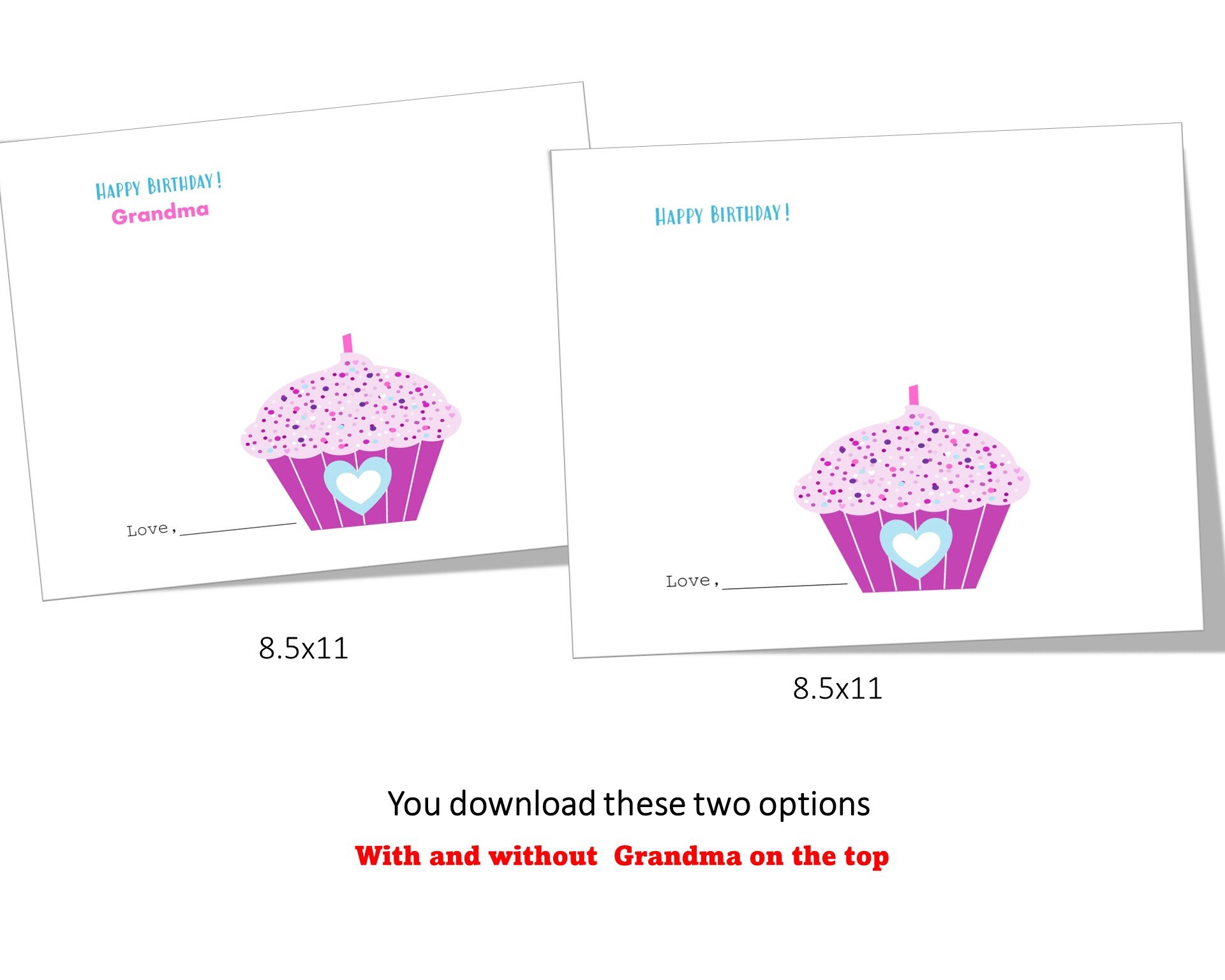 Happy Birthday Cupcake Handprint Art Gift From Grandkid - Etsy