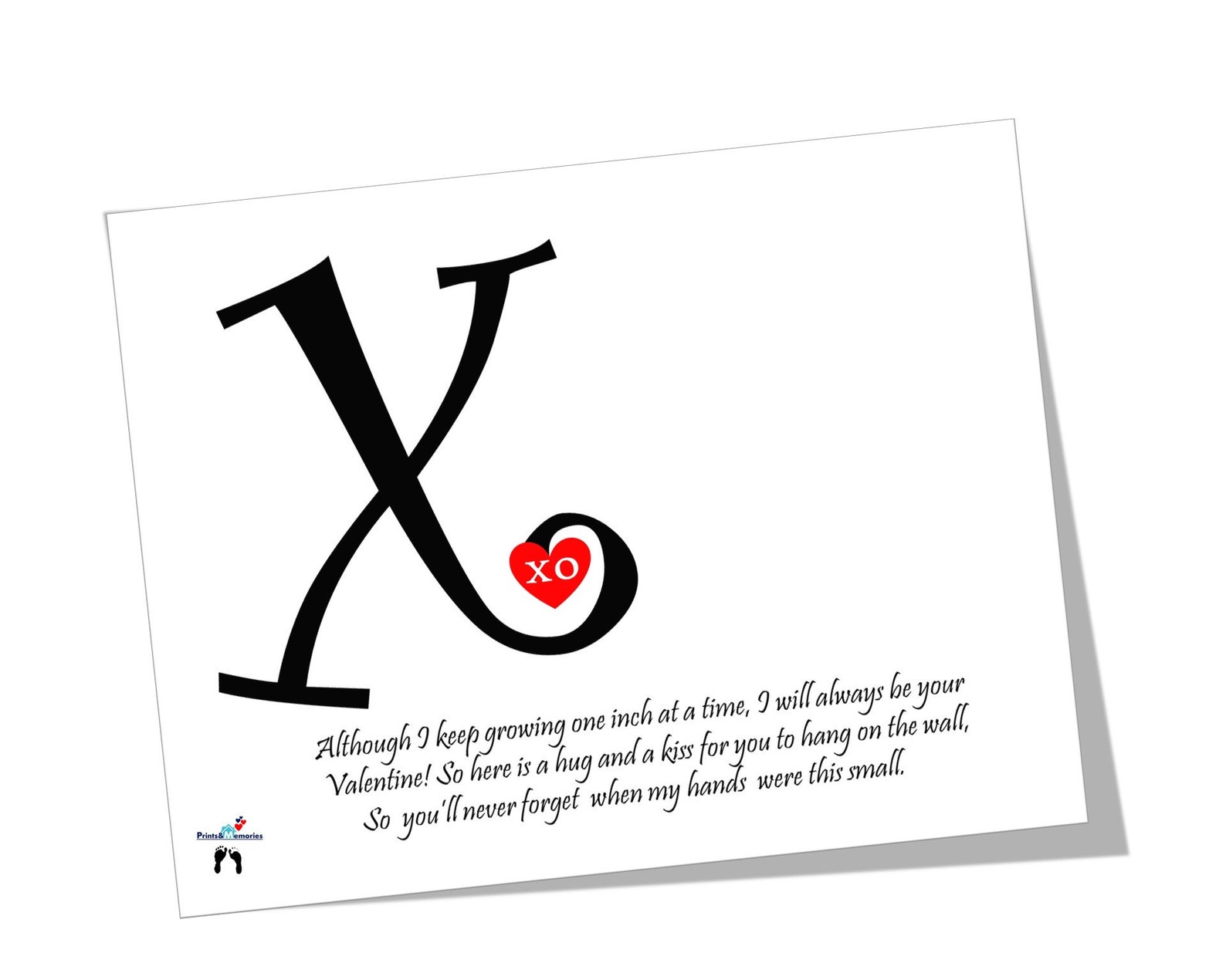 XO Handprint Art Valentine's Day Craft for Kids Hugs and - Etsy