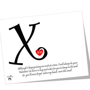 XO Handprint Art, Valentine's Day Craft for Kids, Hugs and Kisses ...