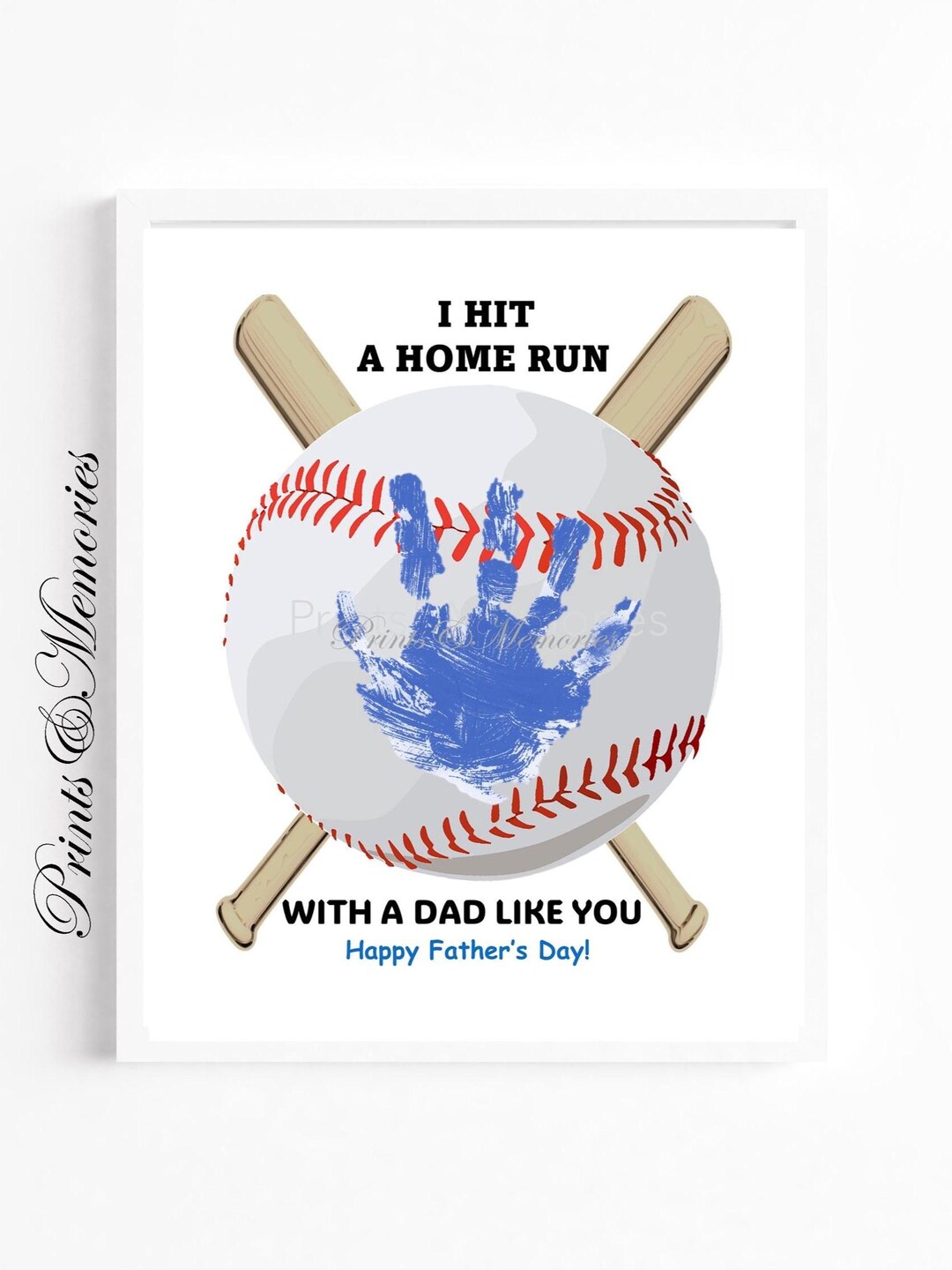 Father's Day Craft for Dad, Sports Dad Gift, Baseball Handprint Art ...