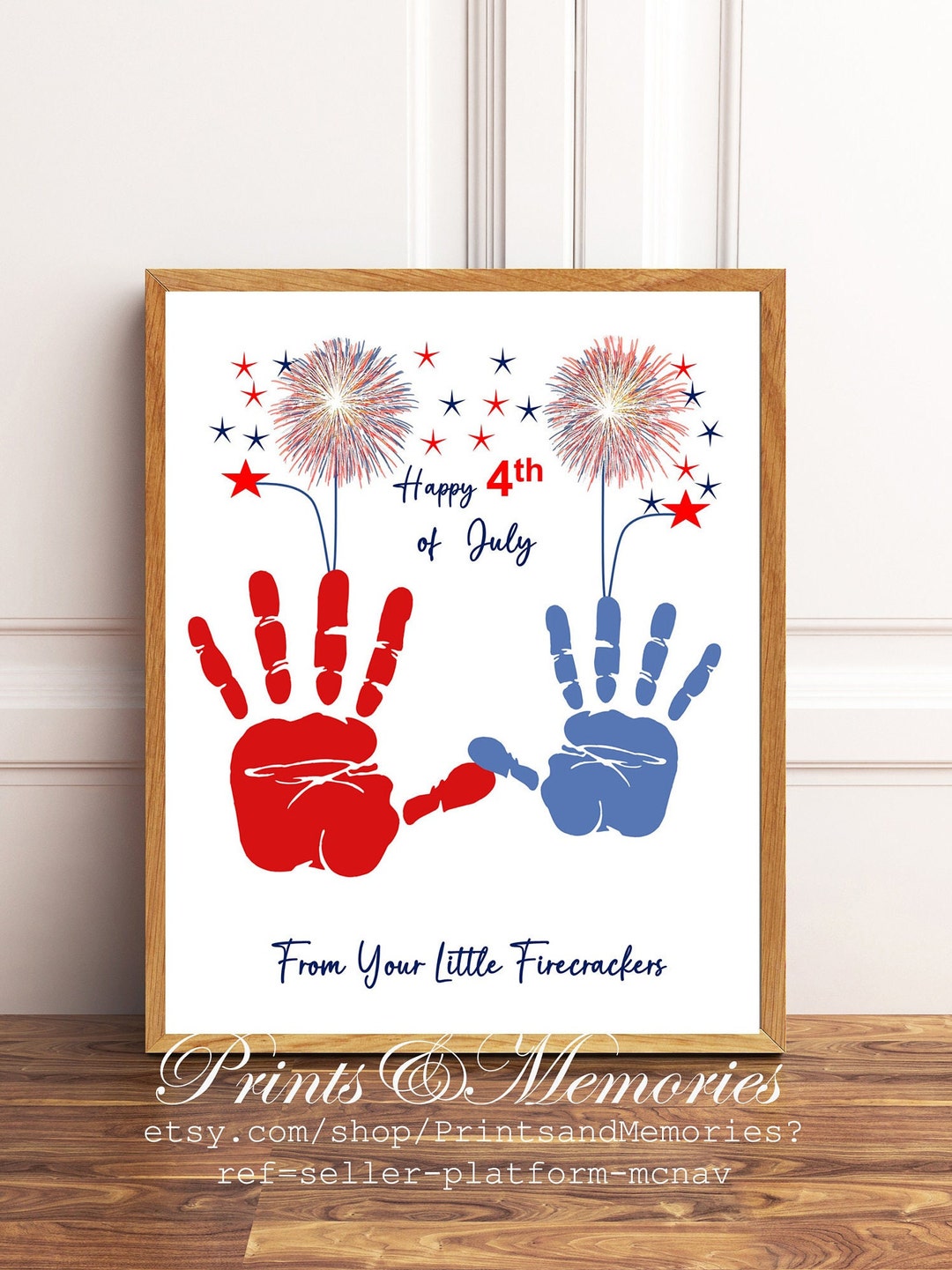 4th of July Craft for Kids, Handprint Art, Little Firecracker ...