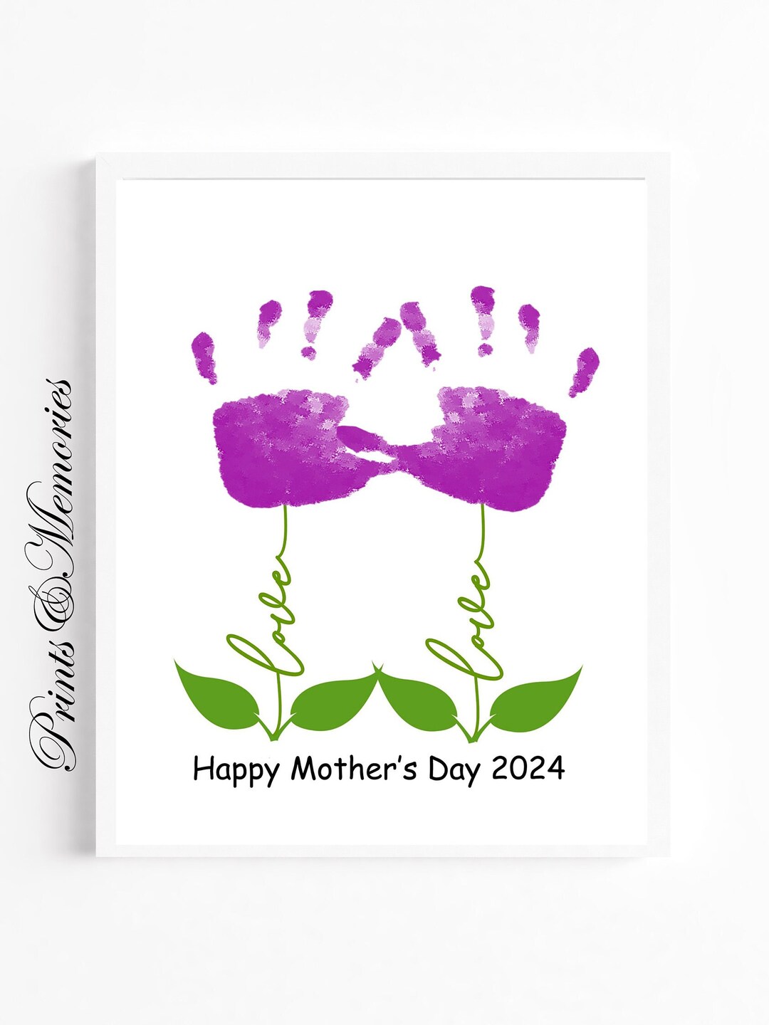 Mother's Day Craft, Flower Handprint Art, Baby Toddler Kid Craft, Child ...