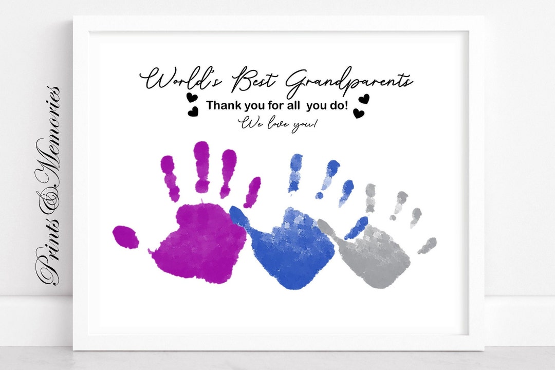 World's Best Grandparents, Grandparents Day Handprint Craft, DIY Art ...