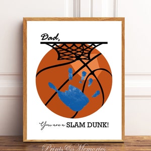 Basketball Handprint, Father's Day Gift for Dad, Gift From Kid Baby ...