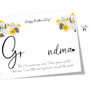 Grandma Mother's Day Handprint Art Poem (digital File) - Etsy