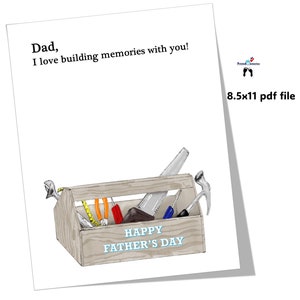 I/we Love Building Memories With You, Dad Gift, Tools Handprint Art ...