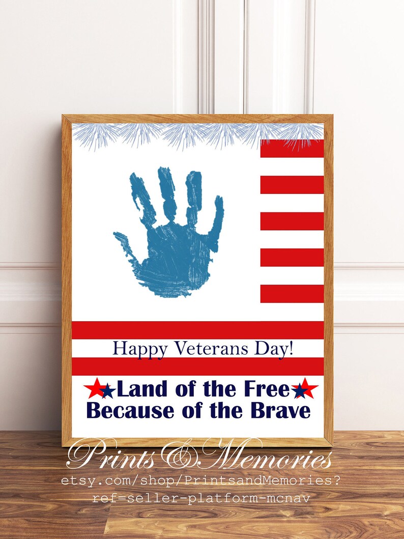 Happy Veterans Day Land of the Free Because of the Brave | Etsy