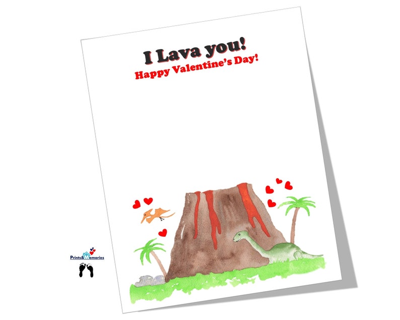 I Lava You Volcano Handprint, Valentines Craft/ Father's Day/ Birthday ...