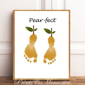 Pear-fect Footprint Craft, Pear Footprint Kids Craft, Baby, Toddler ...