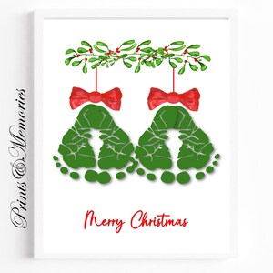 Christmas Footprints, Sibling, Children Feet, Twins, Infant, Baby ...