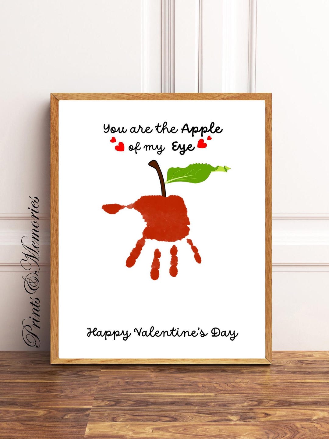 Apple Handprint Art, Valentine's Day Craft for Kids, DIY Handprint Art ...