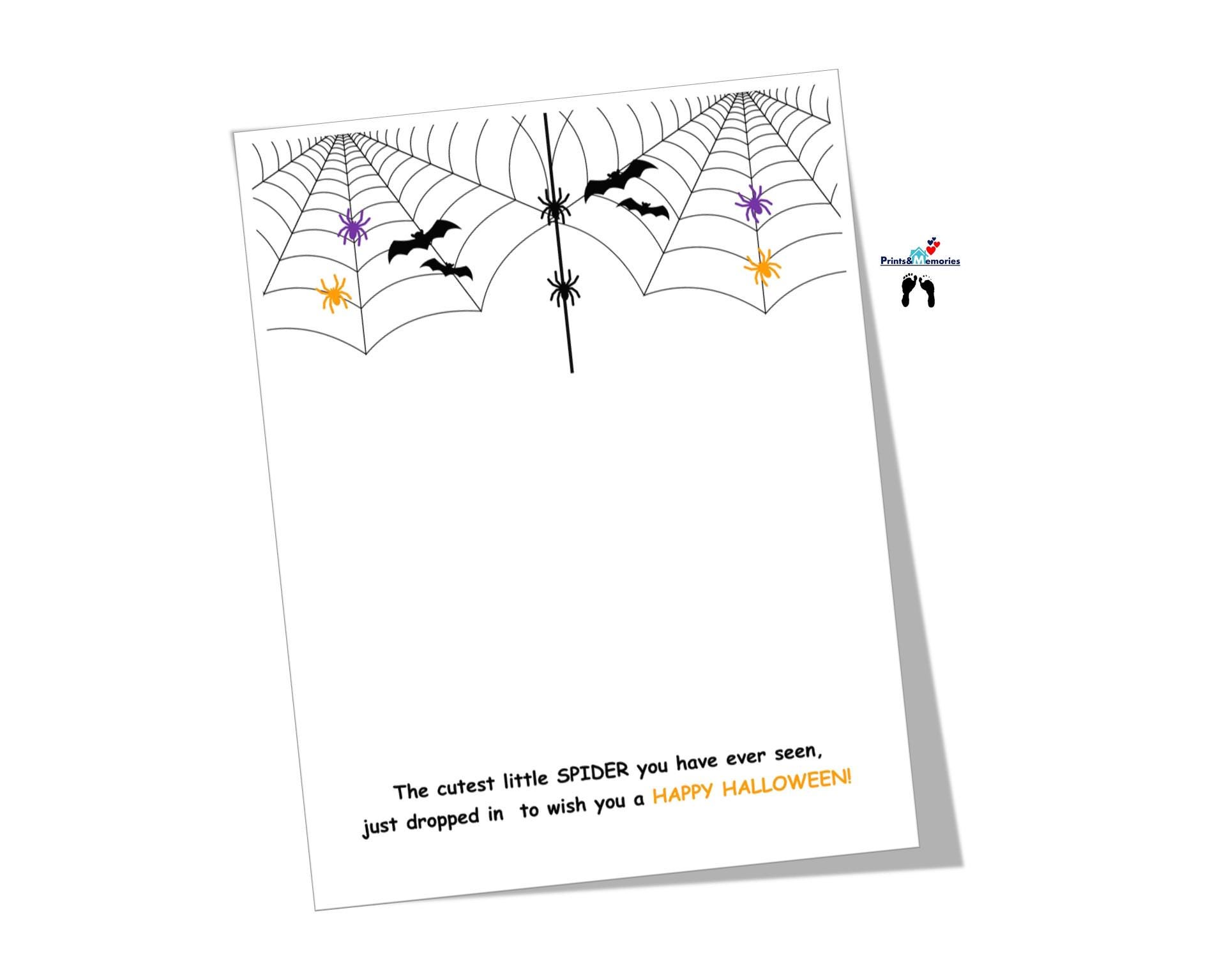 Halloween Spider Handprint Craft for Kids, DIY Art Keepsake, Toddler ...