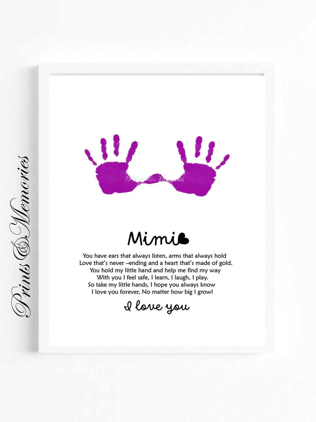 Mimi Handprint Art Poem, Handprint Art Craft, Mother's Day/birthday ...
