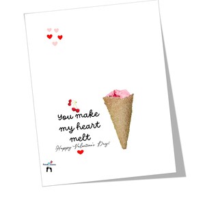 Ice Cream Handprint Art, You Make My Heart Melt, Valentine's Day ...