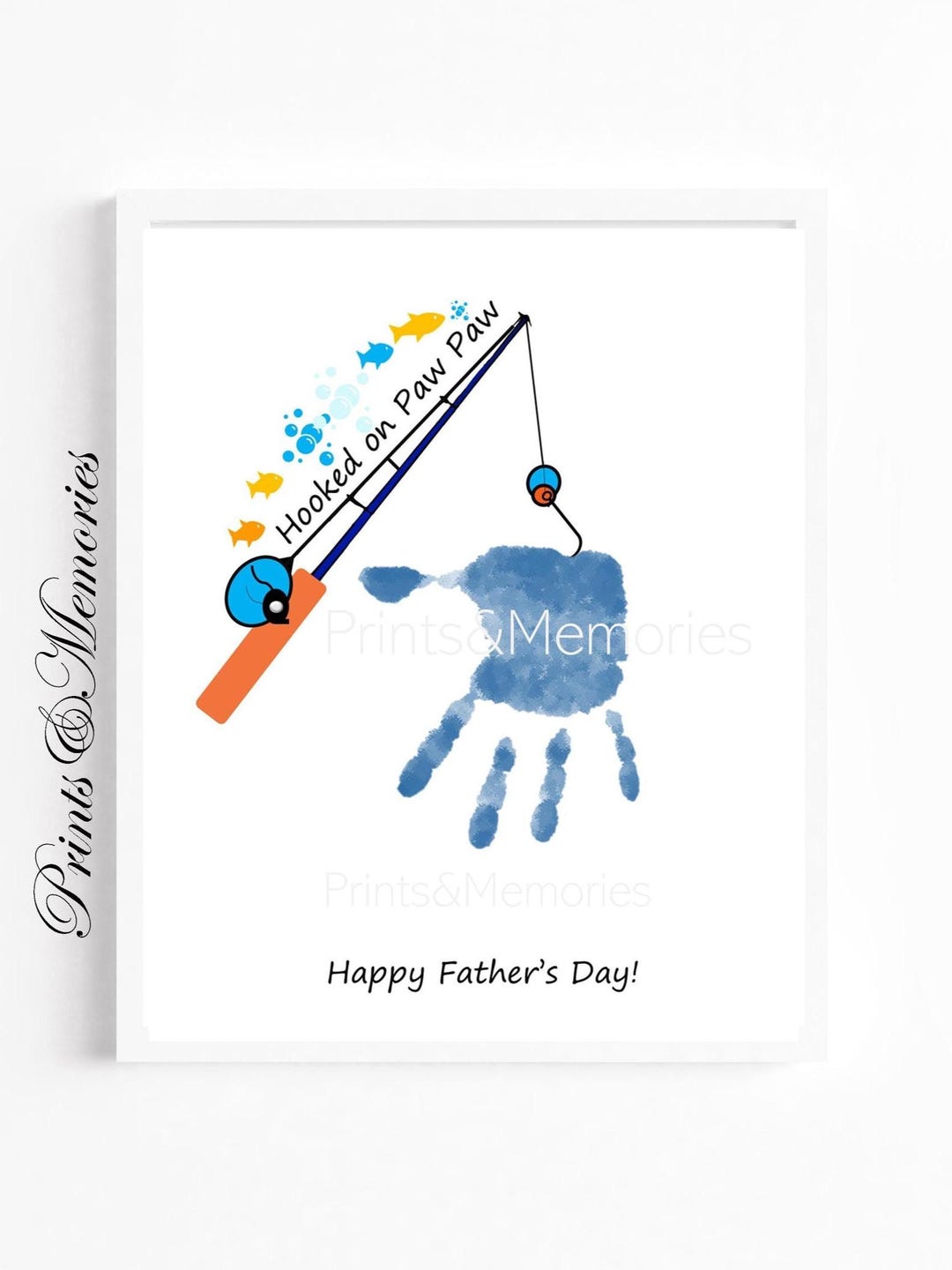 Father's Day Handprint Art: Hooked on Paw Paw, DIY Craft (digital ...