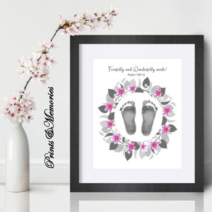 Baby Footprint Art, Footprint Art Keepsake, Fearfully and Wonderfully ...
