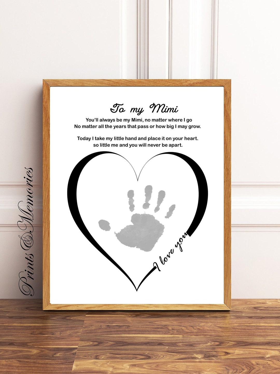 To My Mimi Poem Handprint Art, DIY Card, Mother's Day/birthday Gift for ...